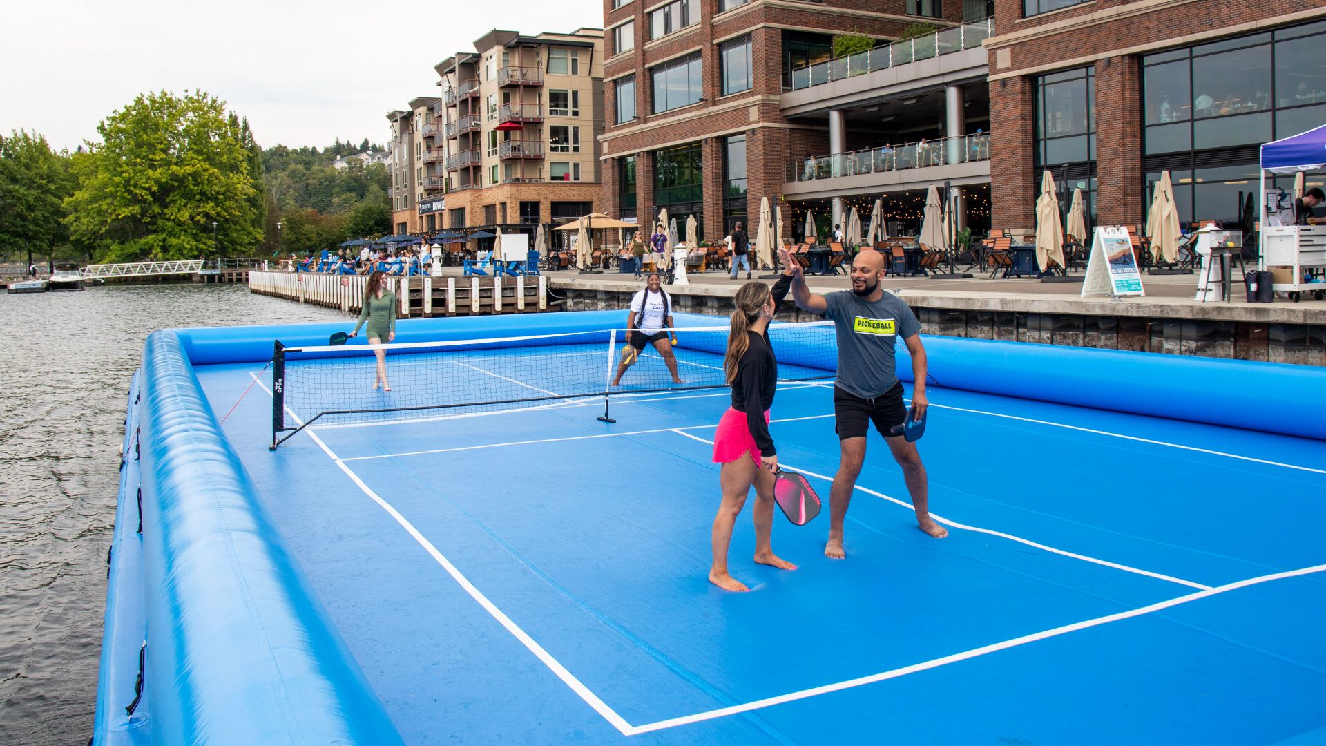 Hyatt Regency Lake Washington Debuts Floating Pickleball Court ...